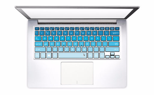 Blue Ombre Laptop Keyboard Stickers • Keyshorts