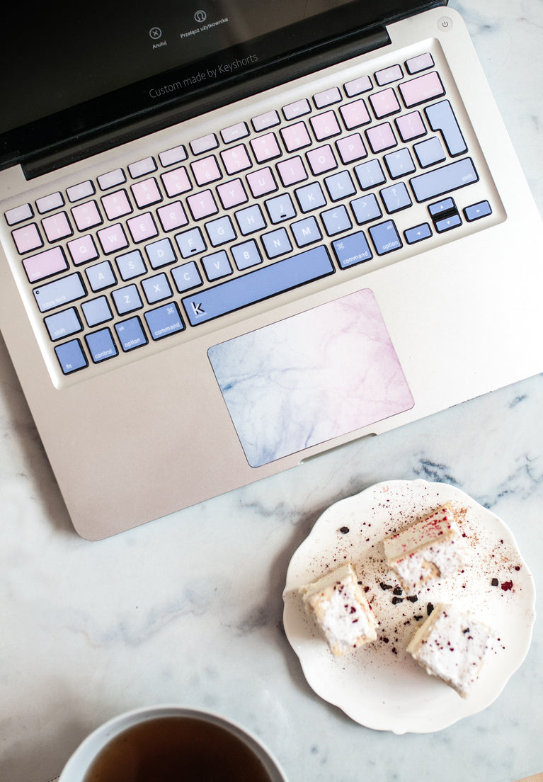 Bluish Pink Ombre Laptop Keyboard Stickers • Keyshorts