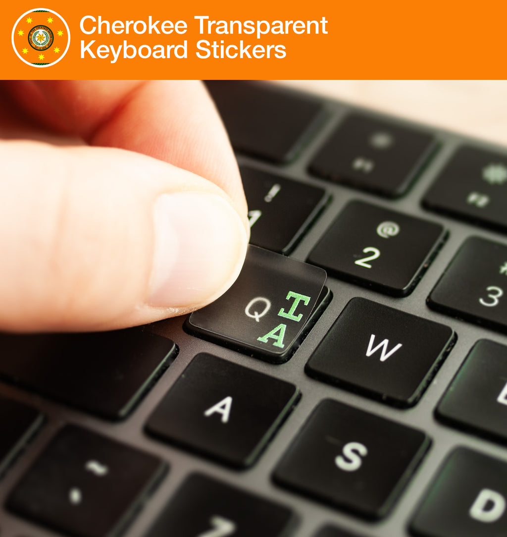 Cherokee Transparent Keyboard Stickers • Keyshorts