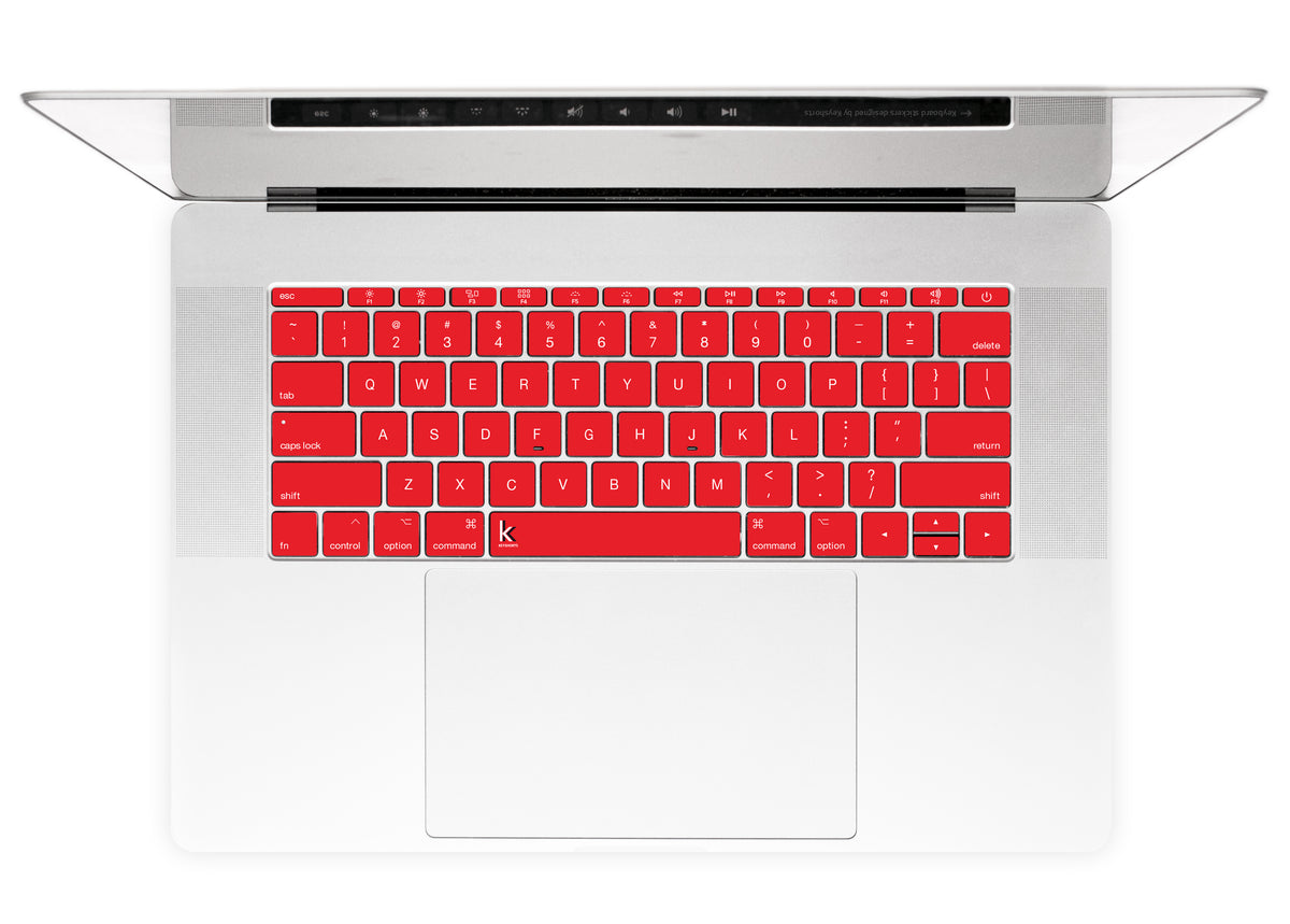 Devil Red MacBook Keyboard Stickers • Keyshorts
