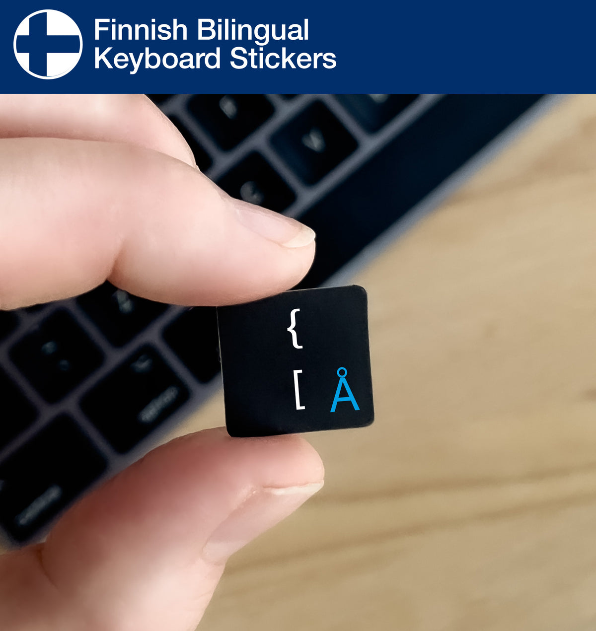 Finnish Bilingual Keyboard Stickers, 100+ Languages • Keyshorts
