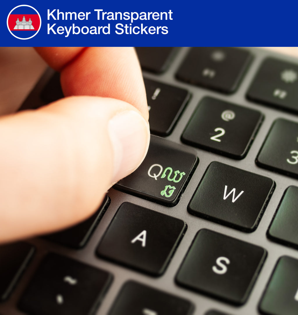 Khmer Keyboard Stickers with Transparent Background • Keyshorts