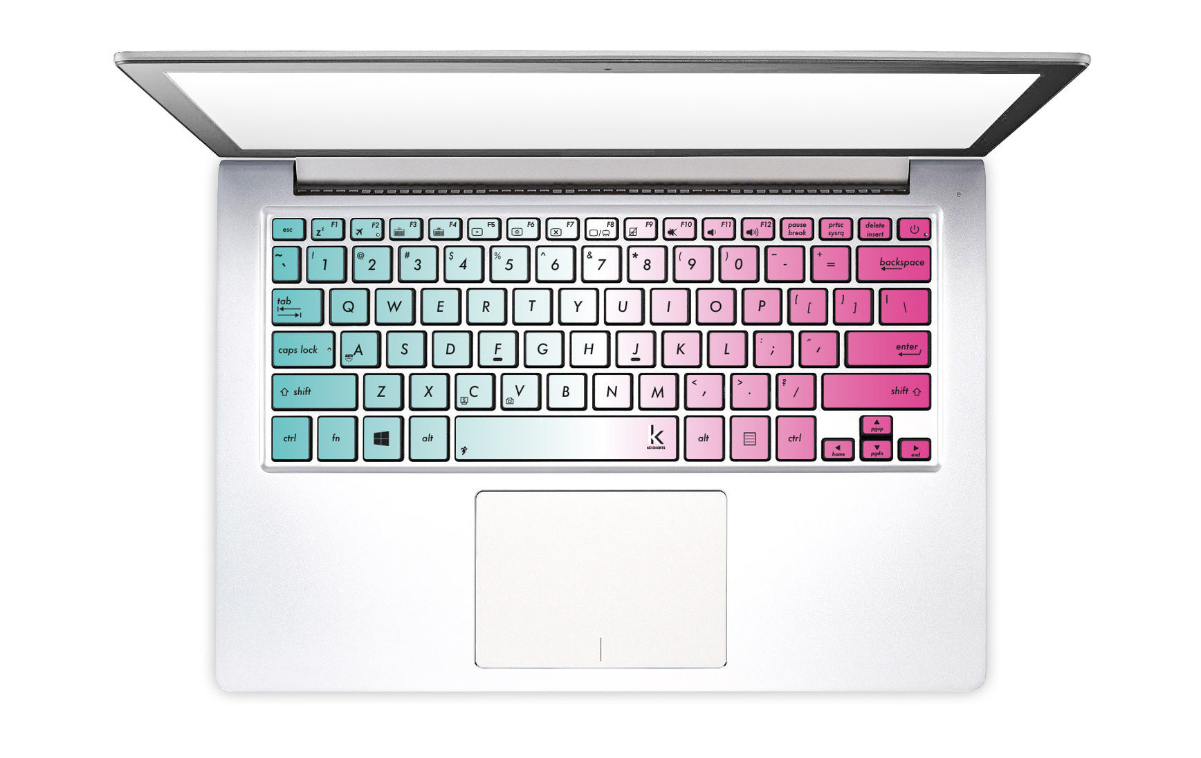 Mint Green Pink Ombre Laptop Keyboard Stickers • Keyshorts
