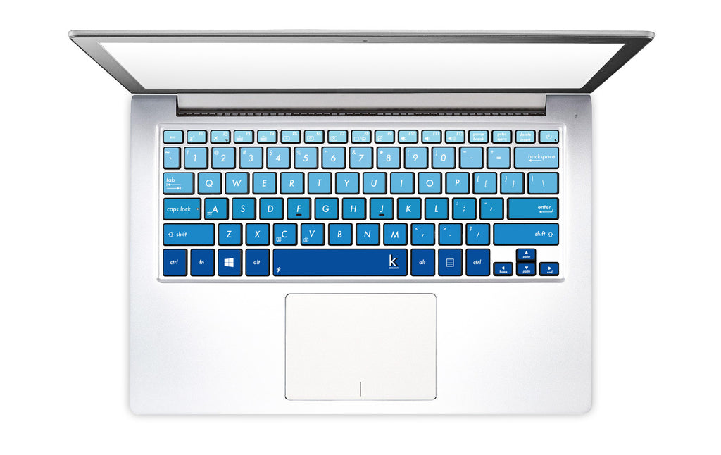 Navy Blue Ombre Laptop Keyboard Stickers • Keyshorts