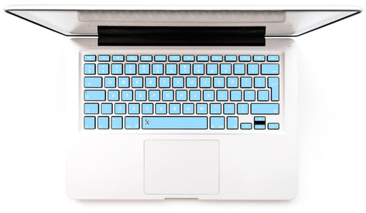 Pastel Blue MacBook Keyboard Stickers • Keyshorts