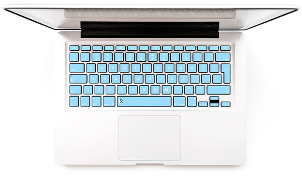 Pastel Blue MacBook Keyboard Stickers | Keyshorts
