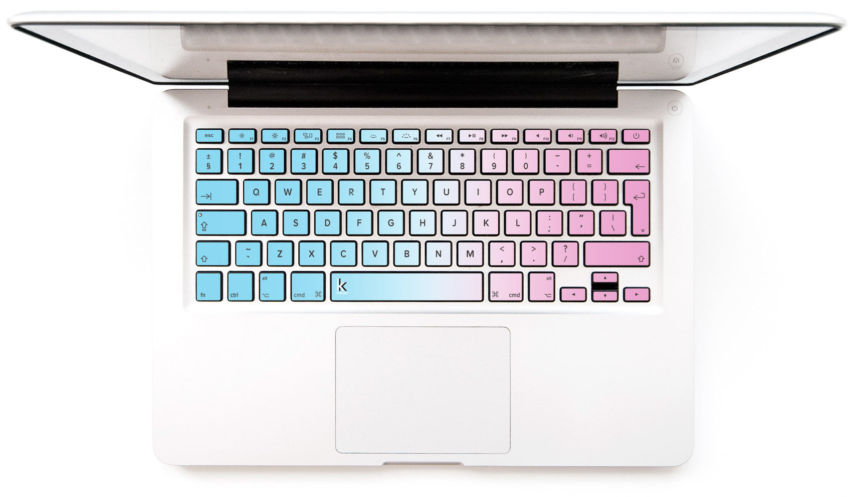 Pink Blue Ombre MacBook Keyboard Stickers • Keyshorts
