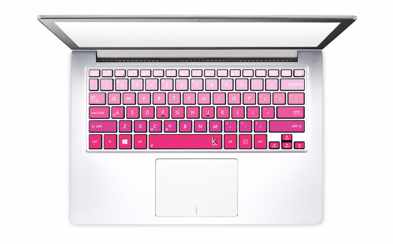 Pink Ombre Laptop Keyboard Stickers • Keyshorts