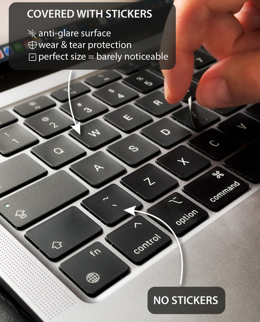 Bestselling Simple Black Laptop Keyboard Stickers | Keyshorts