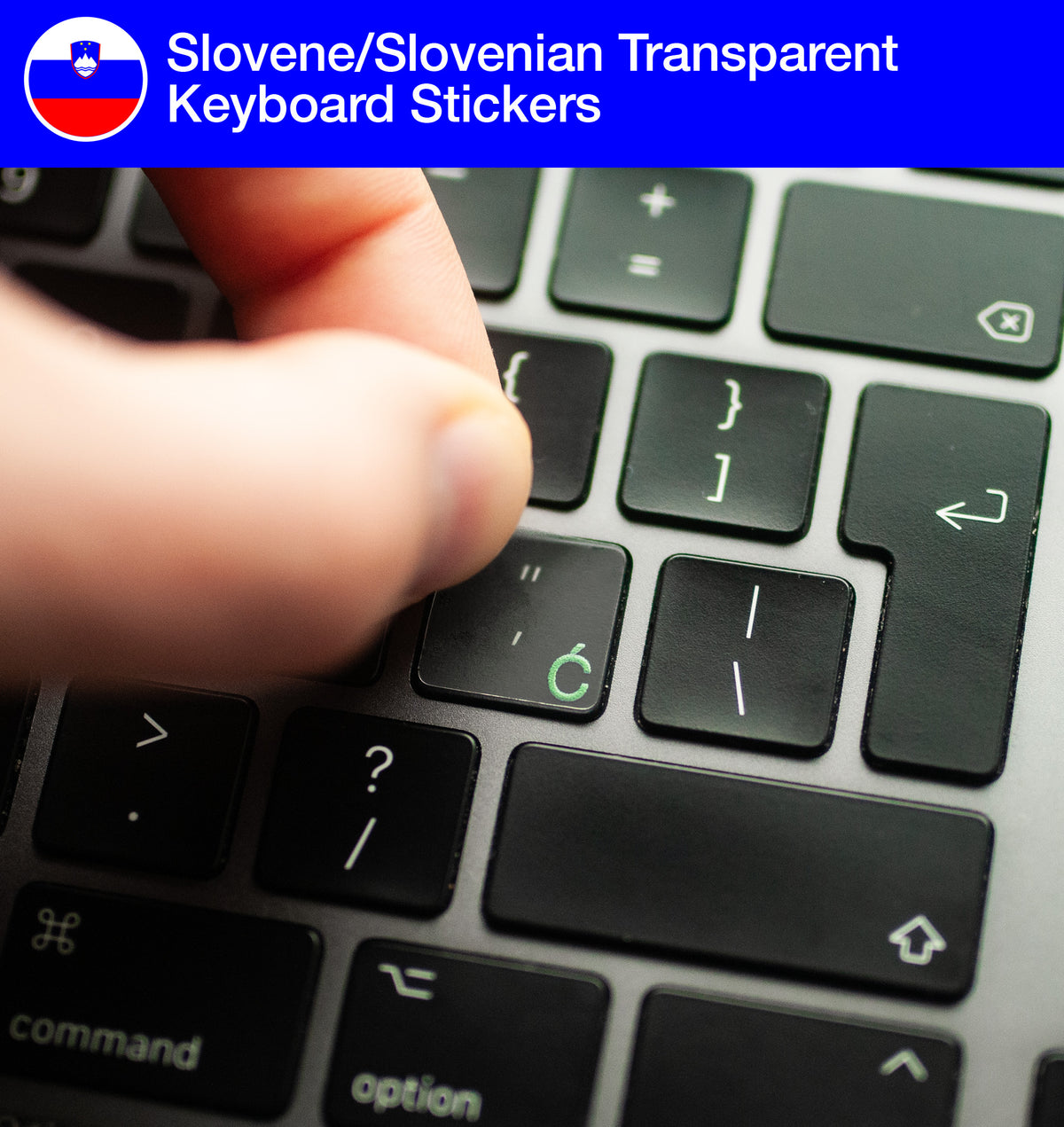 Slovene (Slovenian) Keyboard Stickers with Transparent Background ...
