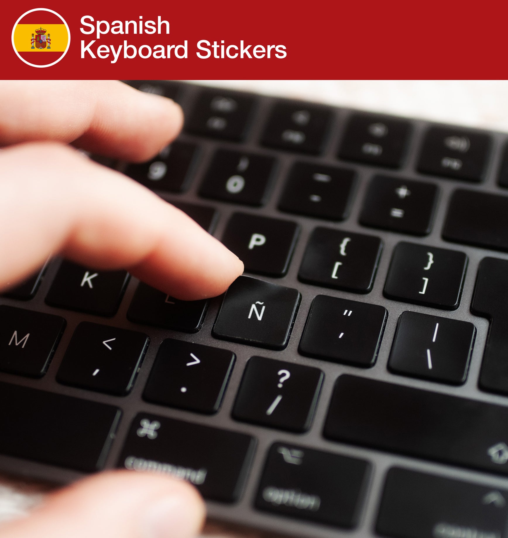 Spanish Keyboard Stickers • Keyshorts