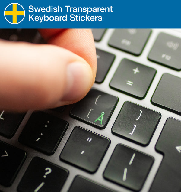 Swedish Keyboard Stickers with Transparent Background | Keyshorts