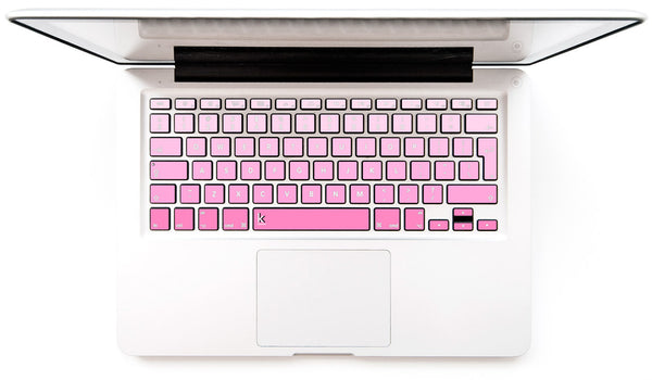 Sweet Pink Ombre MacBook Keyboard Stickers | Keyshorts