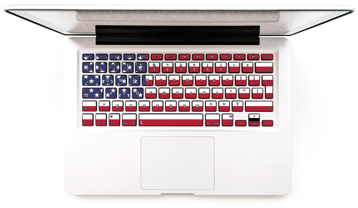 USA Flag MacBook Keyboard Stickers • Keyshorts