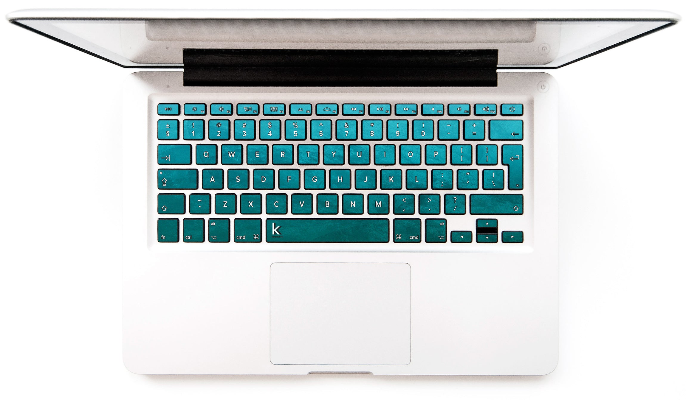 Petroleum Blue Macbook Keyboard Stickers • Keyshorts