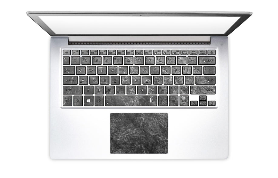 Achromatic Marble Laptop Keyboard Stickers • Keyshorts