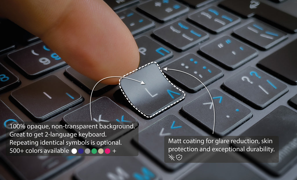 Czech Bilingual Keyboard Sticker for Mac and PC | Keyshorts