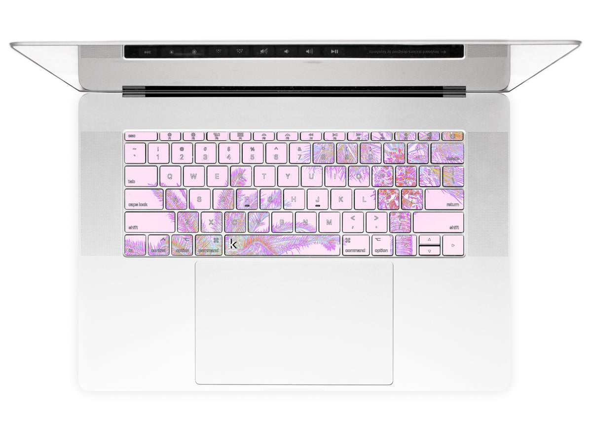 Coco Rose MacBook Keyboard Stickers • Keyshorts