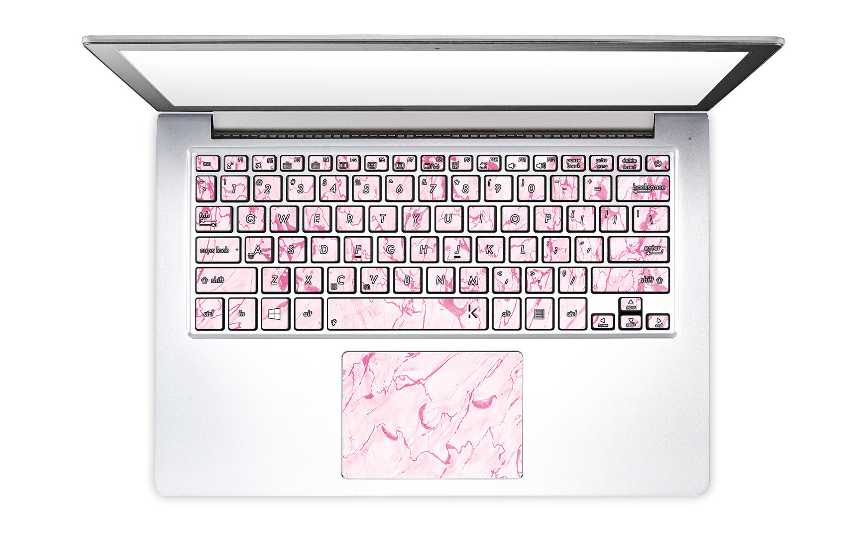 Complicated Pink Laptop Keyboard Stickers | Keyshorts