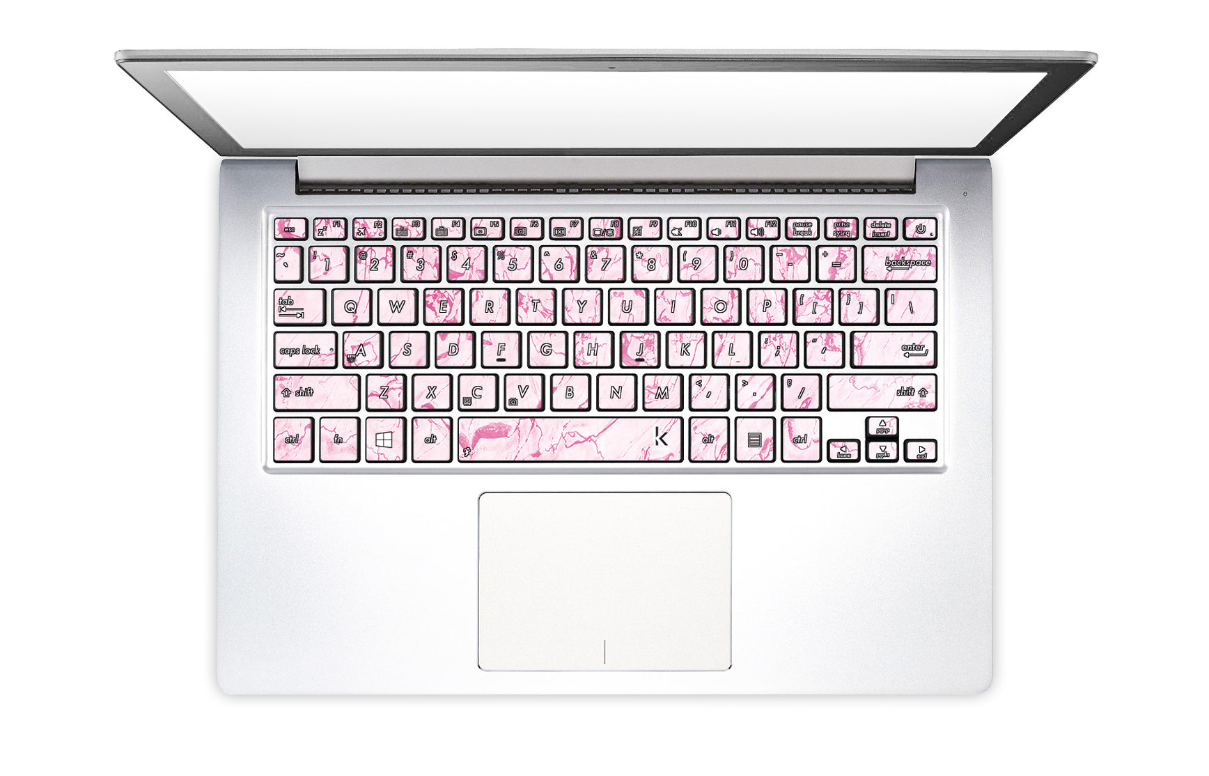 Complicated Pink Laptop Keyboard Stickers • Keyshorts