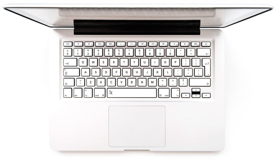 White MacBook Keyboard Stickers • Keyshorts