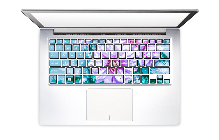 June Flowers Laptop Keyboard Stickers • Keyshorts