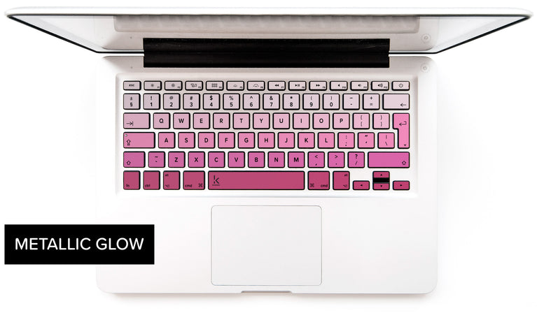 Metallic Pink Ombre MacBook Keyboard Stickers | Keyshorts