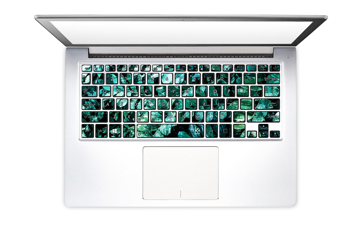 Mineral Leaves Laptop Keyboard Stickers • Keyshorts