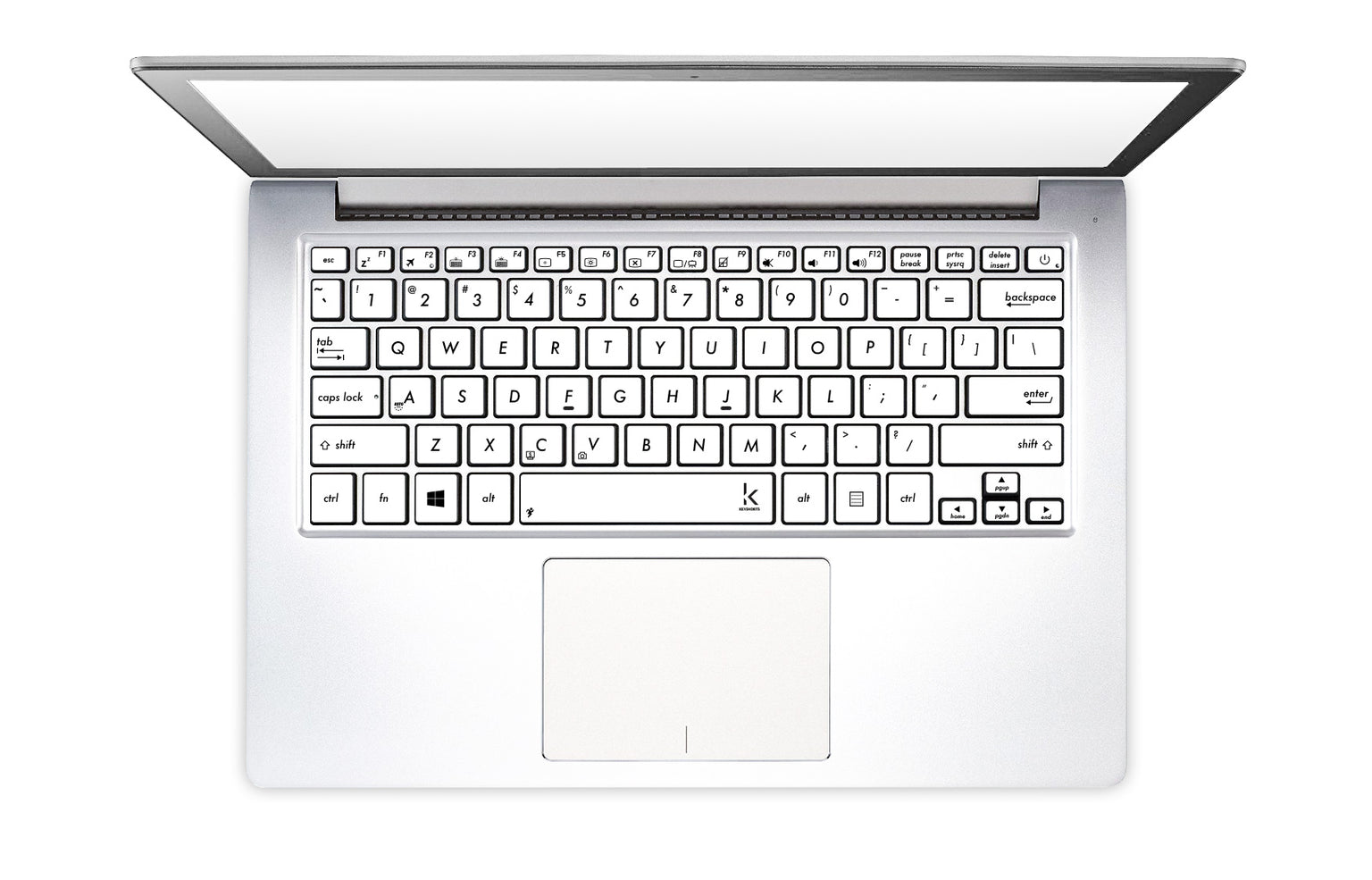 Plain White Laptop Keyboard Stickers • Keyshorts