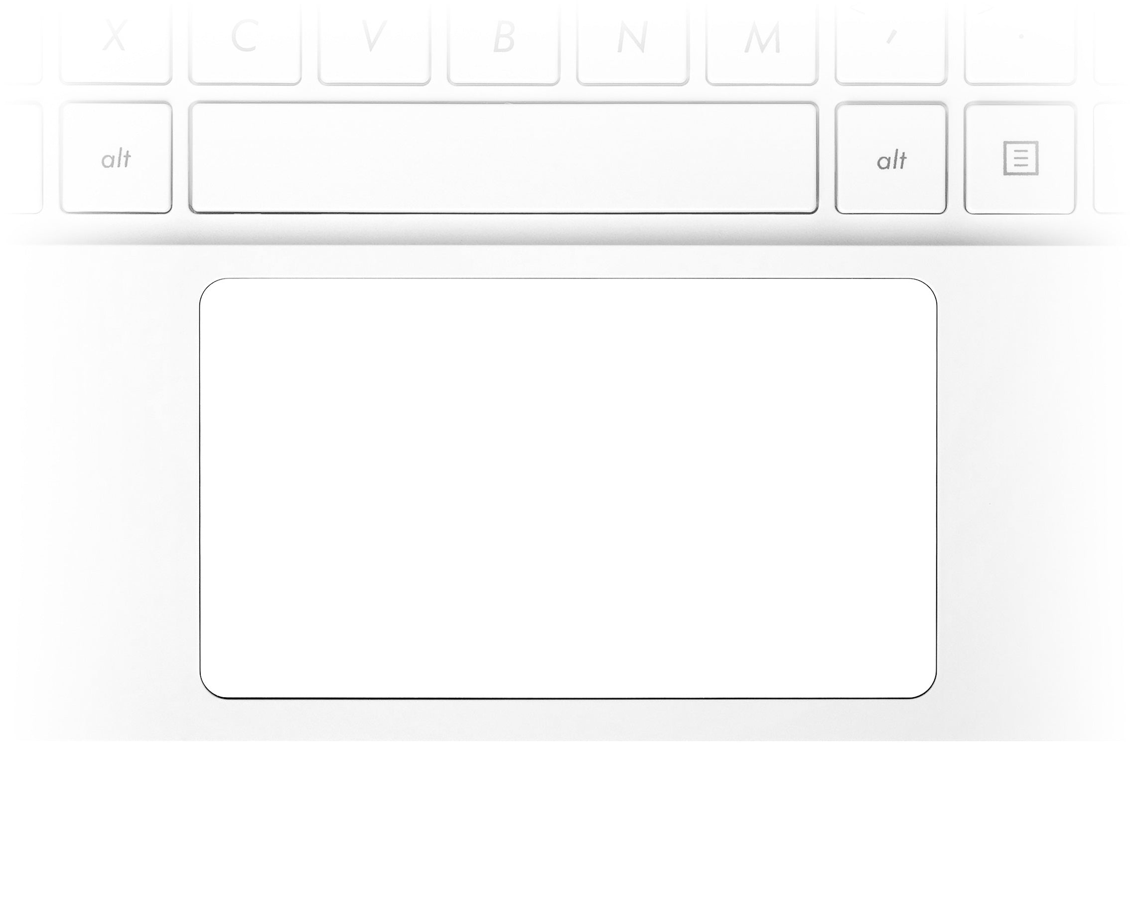 Plain White Laptop Trackpad Sticker • Keyshorts