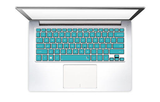Teal Night Laptop Keyboard Stickers • Keyshorts