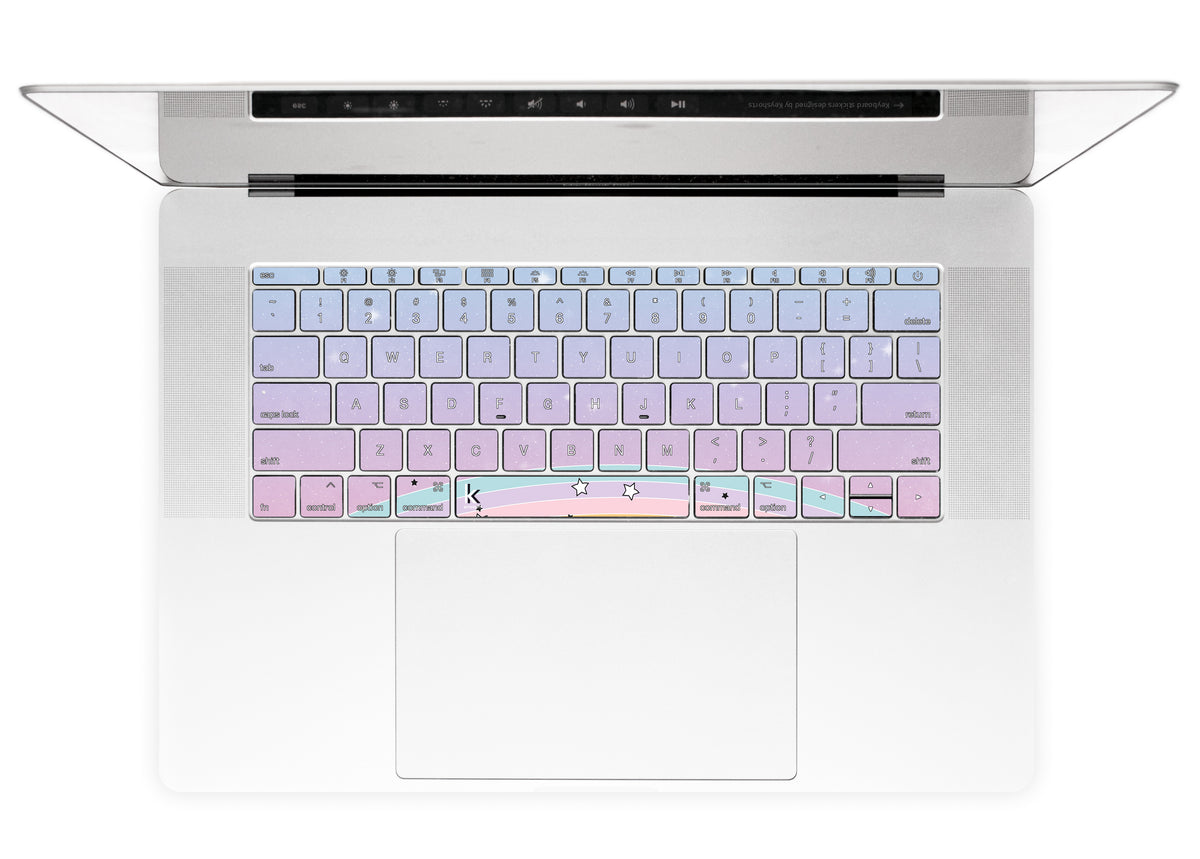 Unicornless Rainbow MacBook Keyboard Stickers • Keyshorts