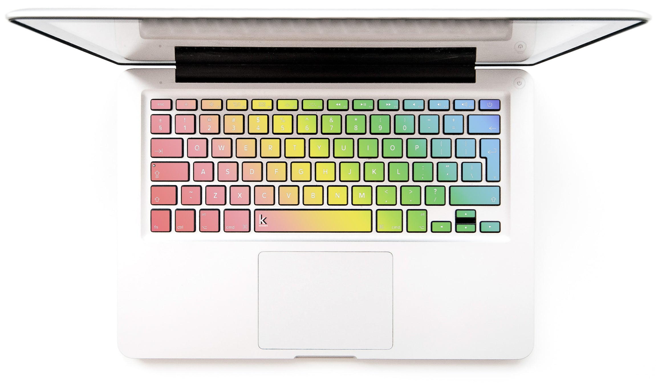Unicorn Ombre MacBook Keyboard Stickers • Keyshorts