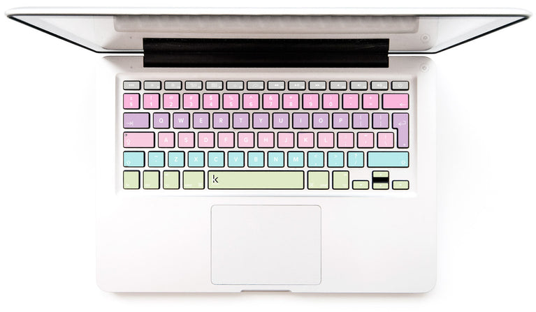 Watercolor Stripes MacBook Keyboard Stickers • Keyshorts