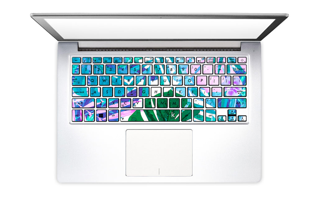 Watercolor Jungle Laptop Keyboard Stickers • Keyshorts